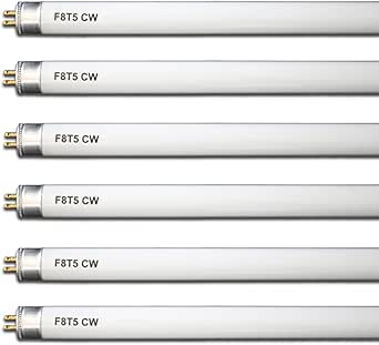Accway (6 Pack) F8T5/CW 4100K 12’’ Linear Fluorescent Light Bulb, 8W ...