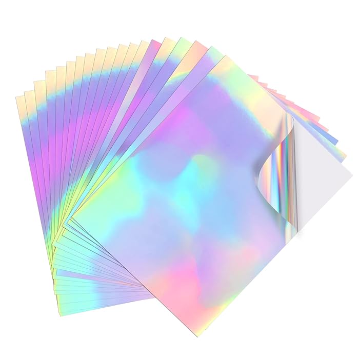 Buy Holographic Sticker Paper 20 Sheets for Inkjet & Laser Printer 8.5 ...