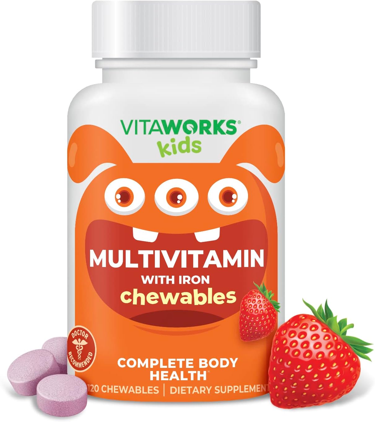 VitaWorks Kids Multivitamin with Iron & Minerals Chewable Tablets ...