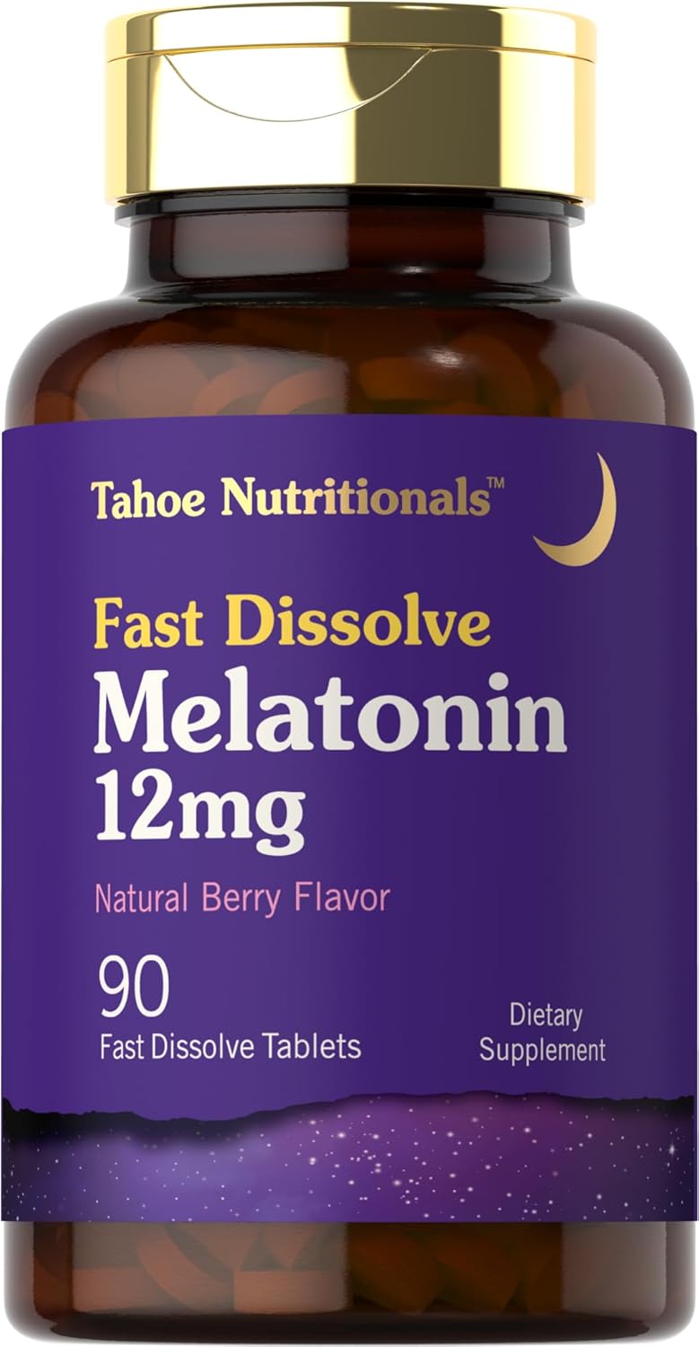 Amazon.com: Tahoe Nutritionals Melatonina 12mg | 90 tabletas de ...