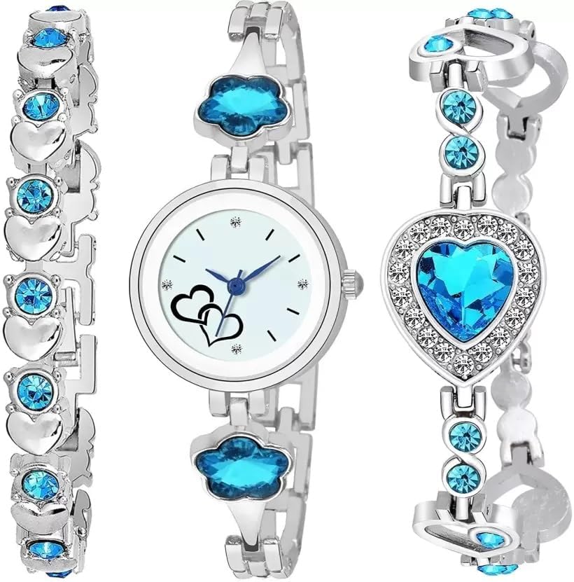 Buy Acnos Stainless Steel Analog Watch For Girl New Heart Designer Dial ...