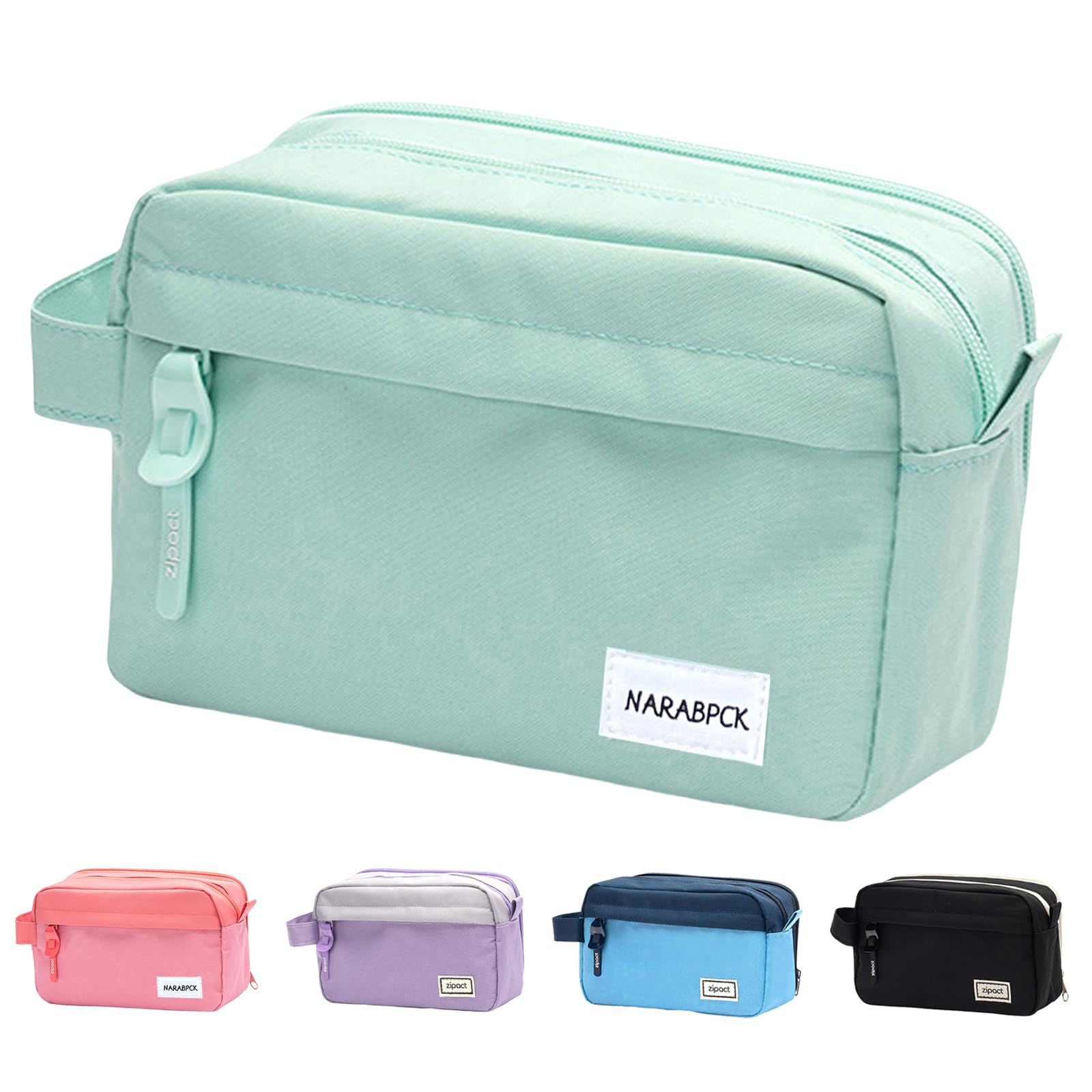 Large Capacity Pencil Case with 3 Compartments, Portable Big Pencil ...