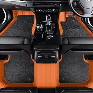 MINANSH 9D Premium Leatherette Car Foot Mats | Luxurious & Elegant Look | 100% Waterproof ...