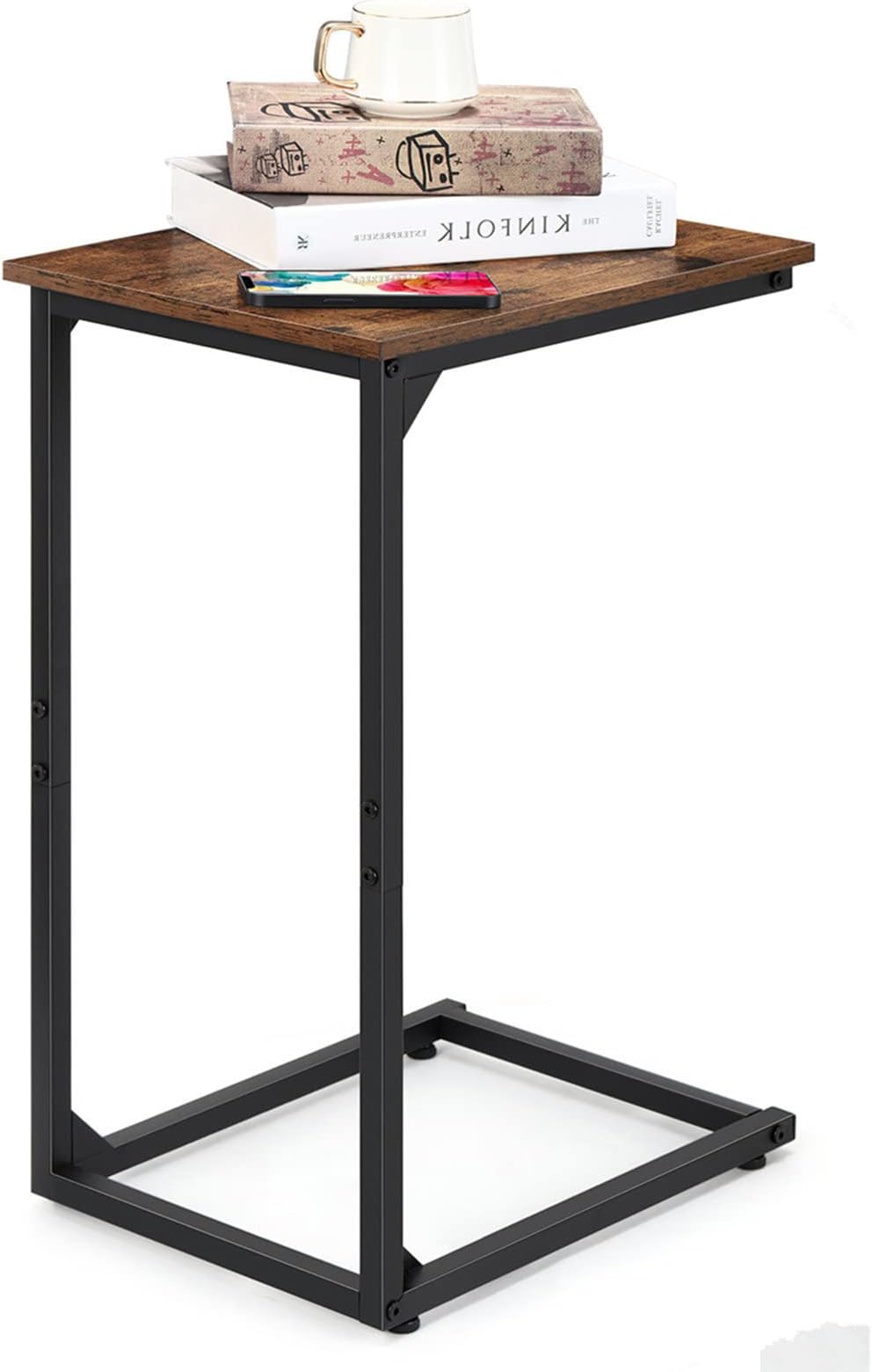 Amazon.com: MAXCBD Sofa End Table C-Shaped Side Tables Small Coffee ...