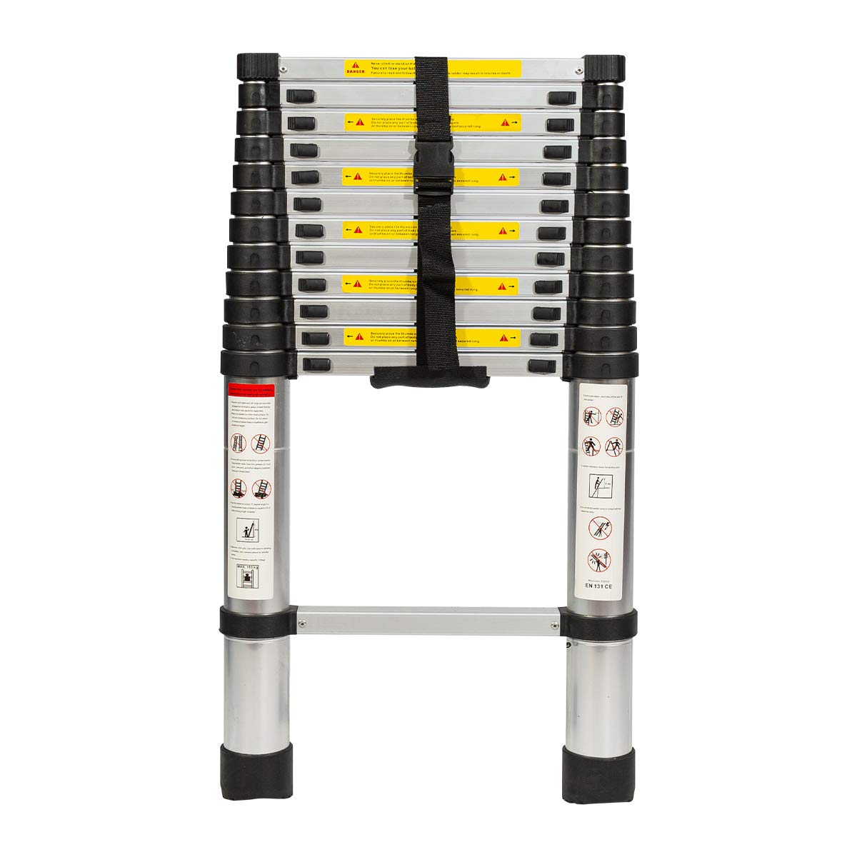 Buy 12.5 FT Telescoping Ladder, Aluminum Telescopic Extension Ladder ...