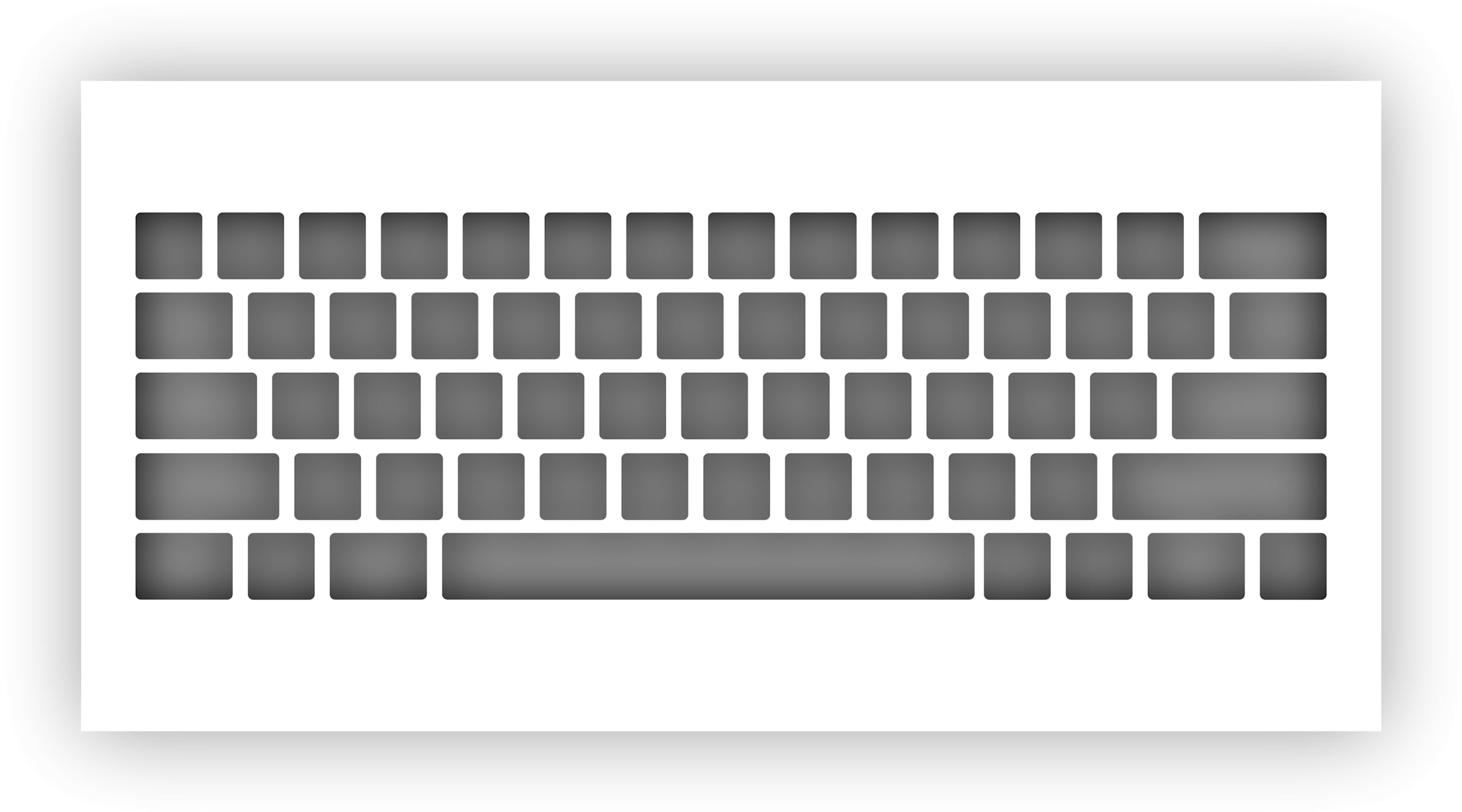 Keyboard Computer Stencil - Choose a Size - Laser-Cut Reusable Plastic ...