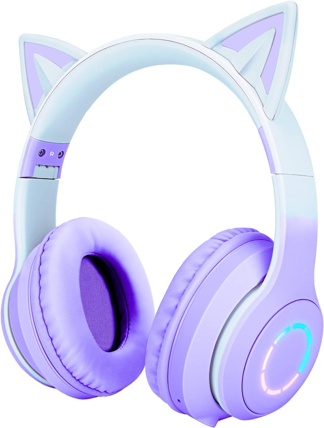 Amazon.com: SoundBeast Bluetooth Cat Ear Headphones with Glowing Purple ...