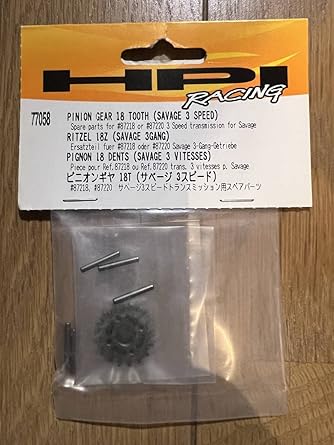 Amazon.co.jp: #77058 ピニオンギヤ 18T サベージ3スピード サベージ XL SAVAGE hpi : おもちゃ