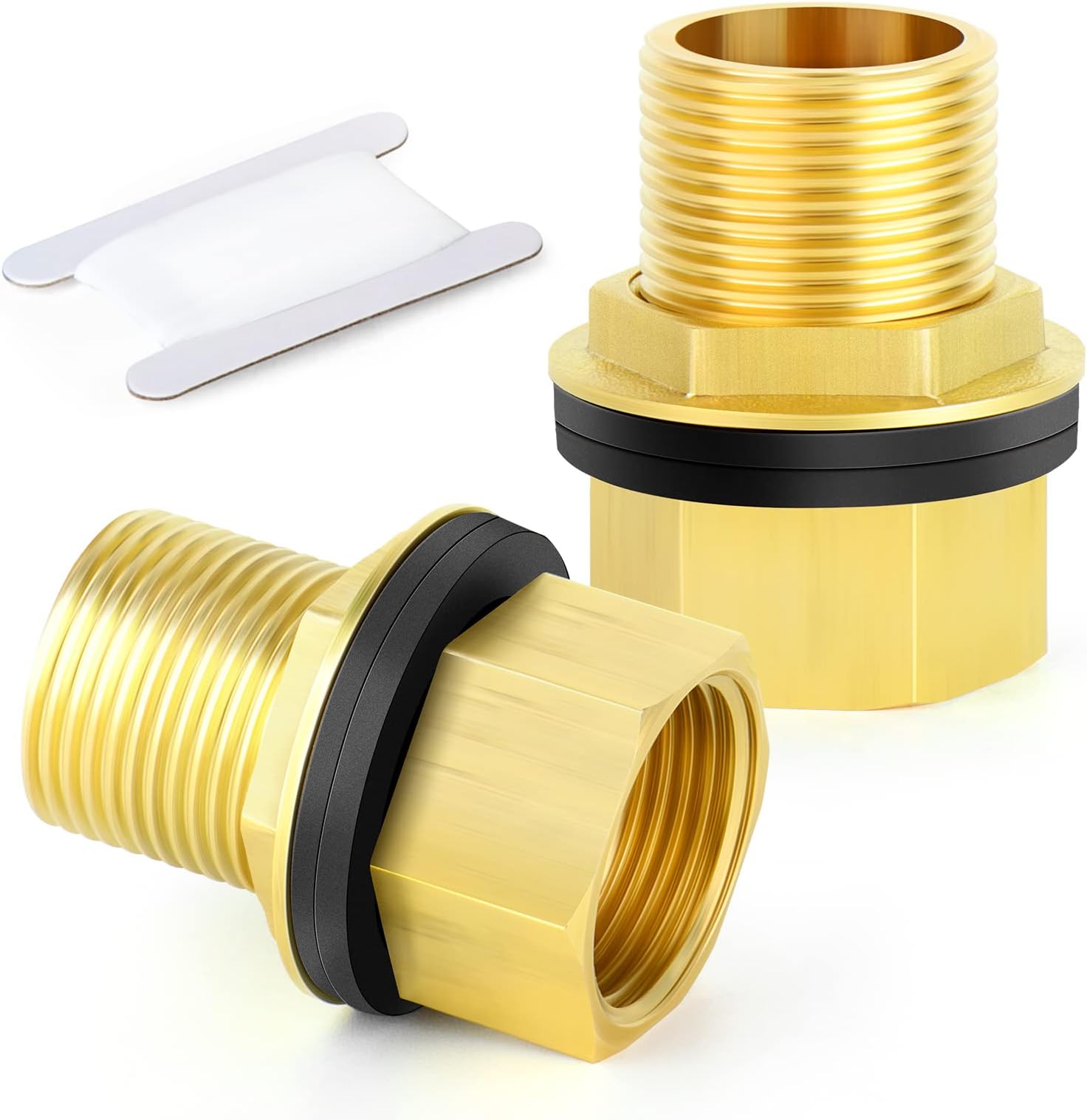 Amazon.com: Hooshing Brass Bulkhead Fitting 1 Inch Male 1 Inch Female ...