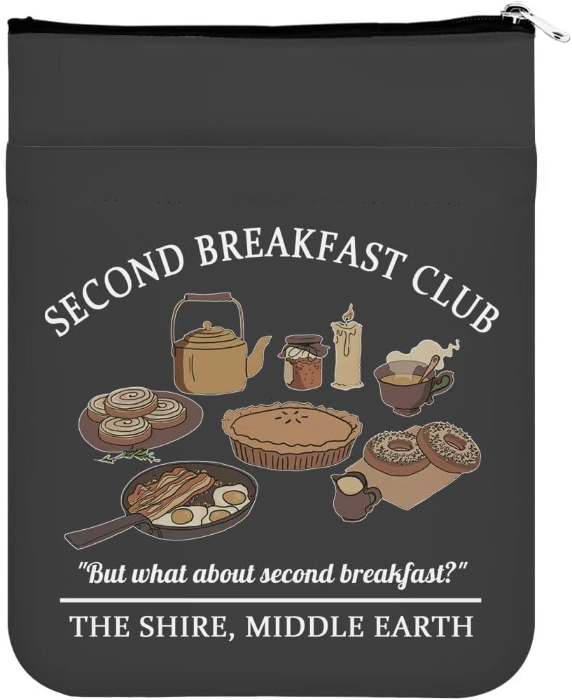 Amazon.com: MAOFAED Funny Second Breakfast Club Book Sleeve The Shire ...