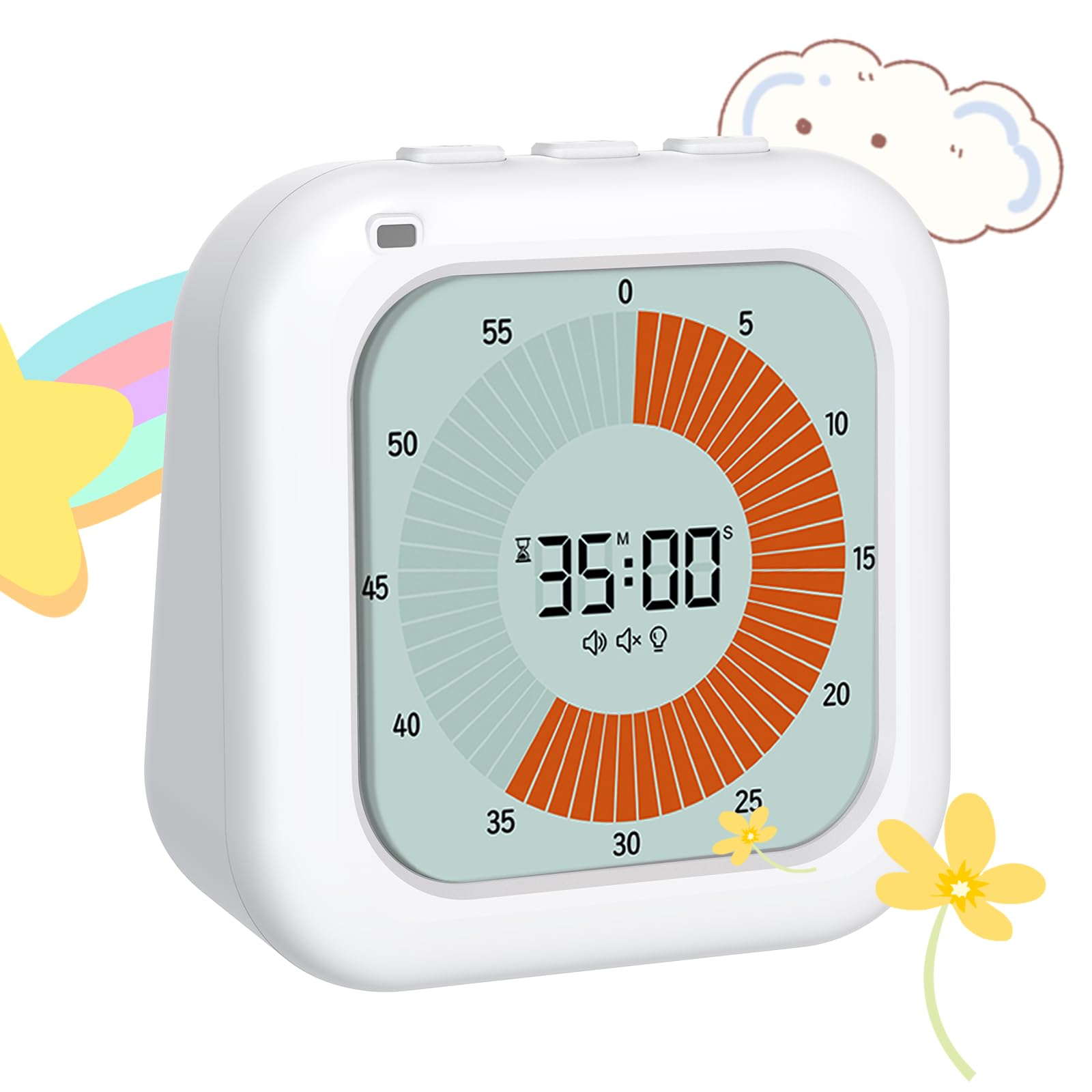 Snapklik.com : EooCoo Visual Timer For Kids, LCD Digital Pomodoro Timer