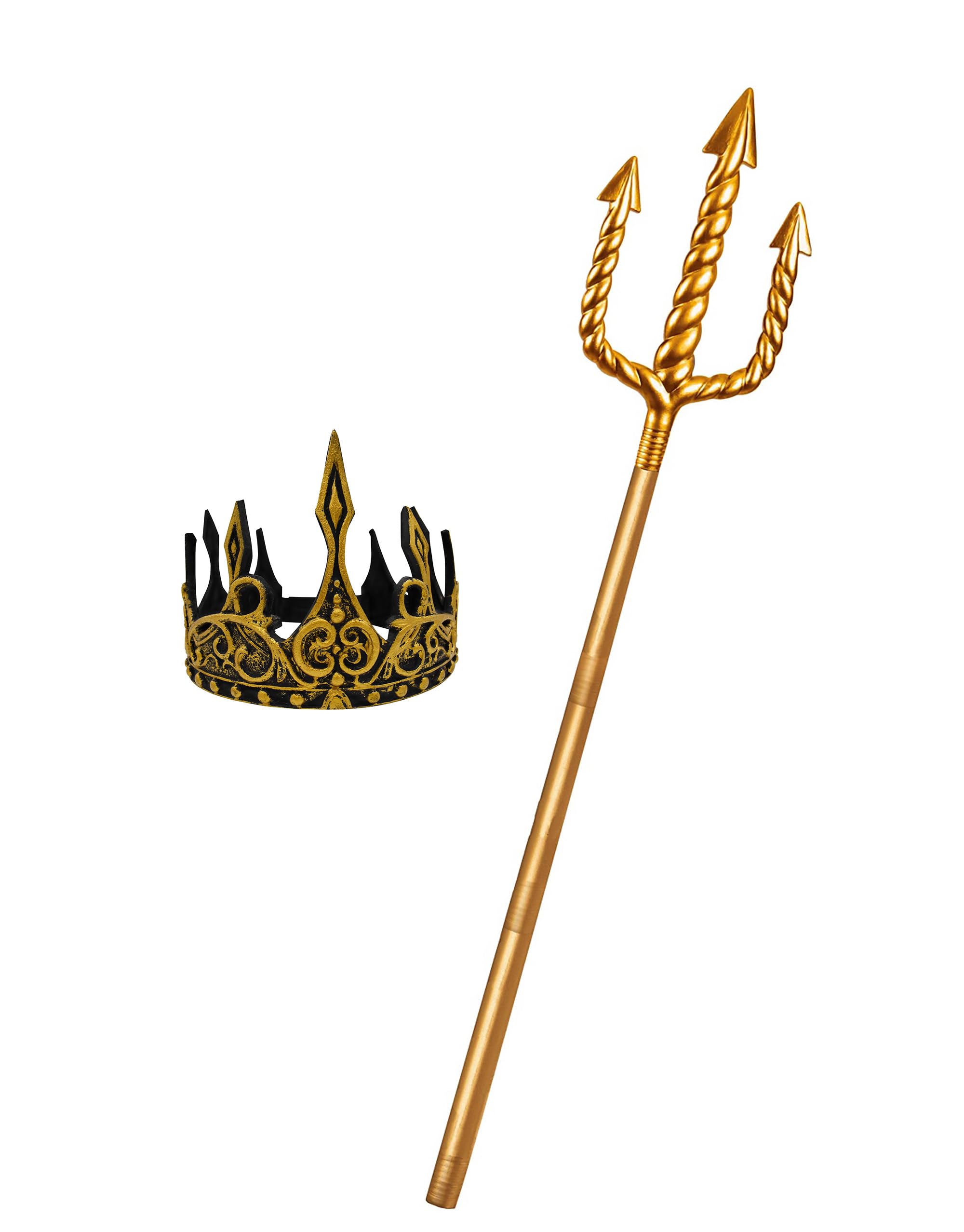 Amazon.com: Nicky Bigs Novelties Adult Ocean Sea King Foam Gold Crown ...