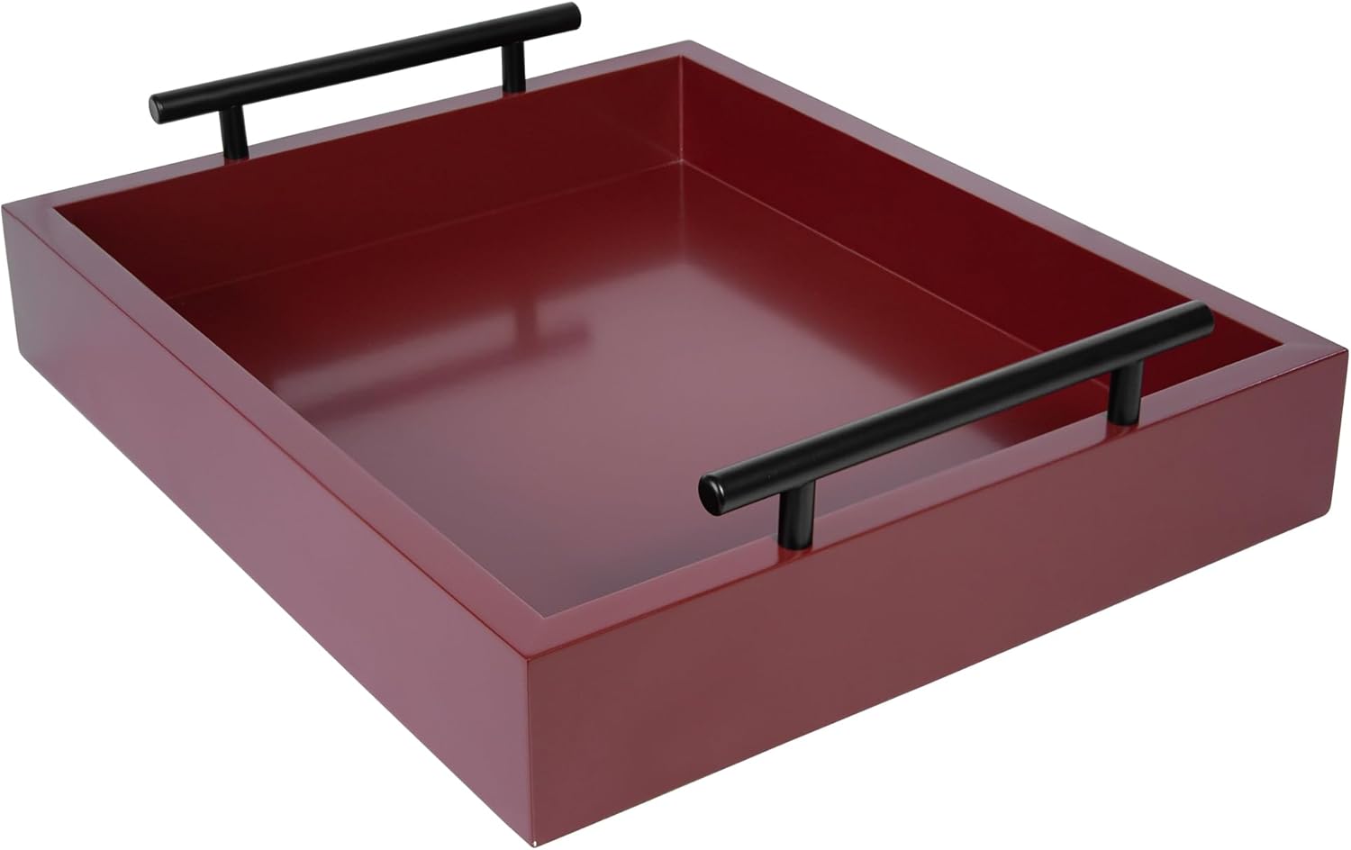 Amazon.com: KOLURAFUL Rectangle Serving Tray with Handles - for Coffee ...