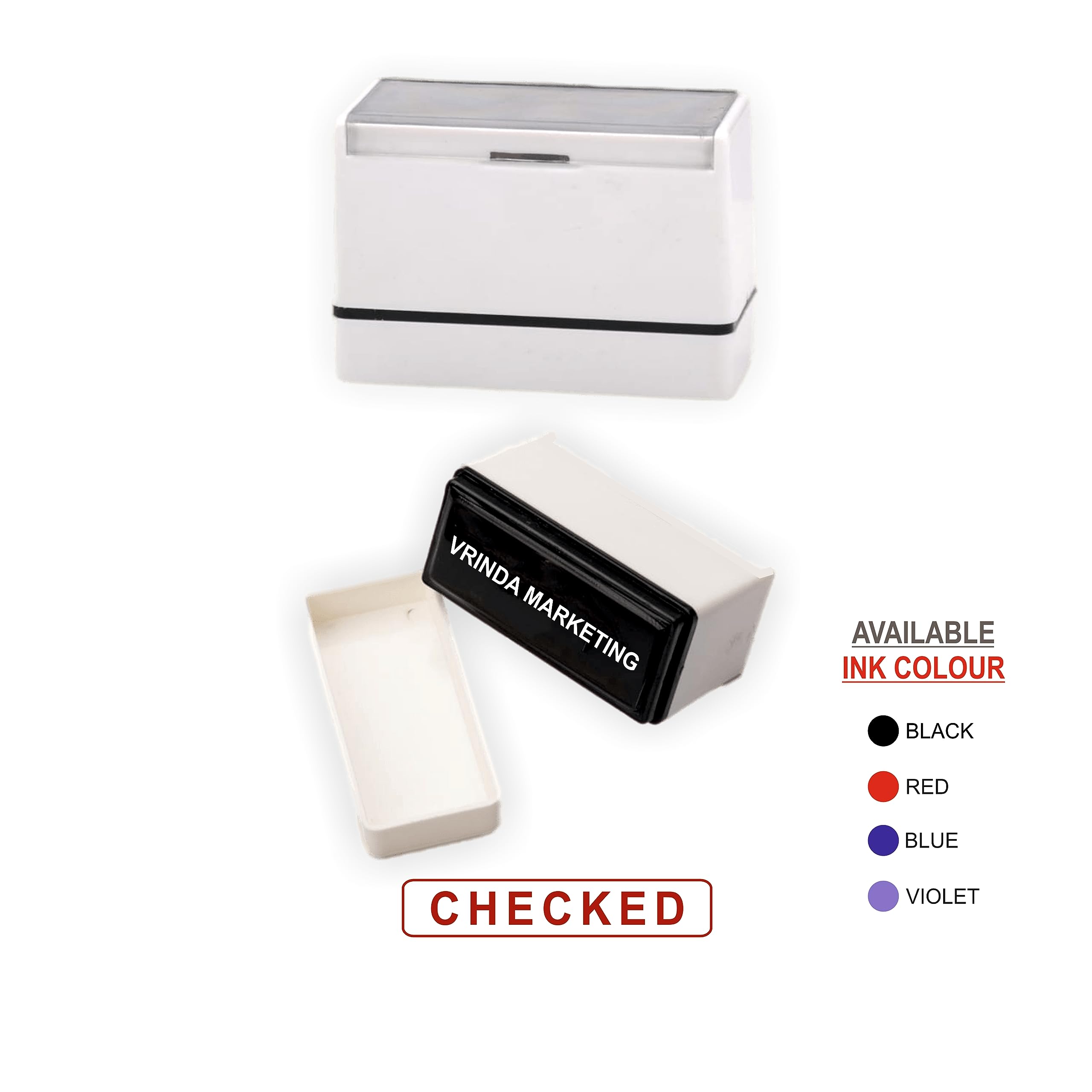 Buy Vrinda Marketing Checked Self Inking Rubber Stamp Custom Office ...