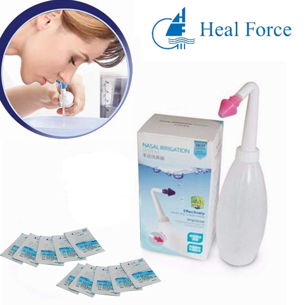 Buy Heal Force Nasal Cleansing Kit with 10 Sachets Nose Sinus Wash Salt ...