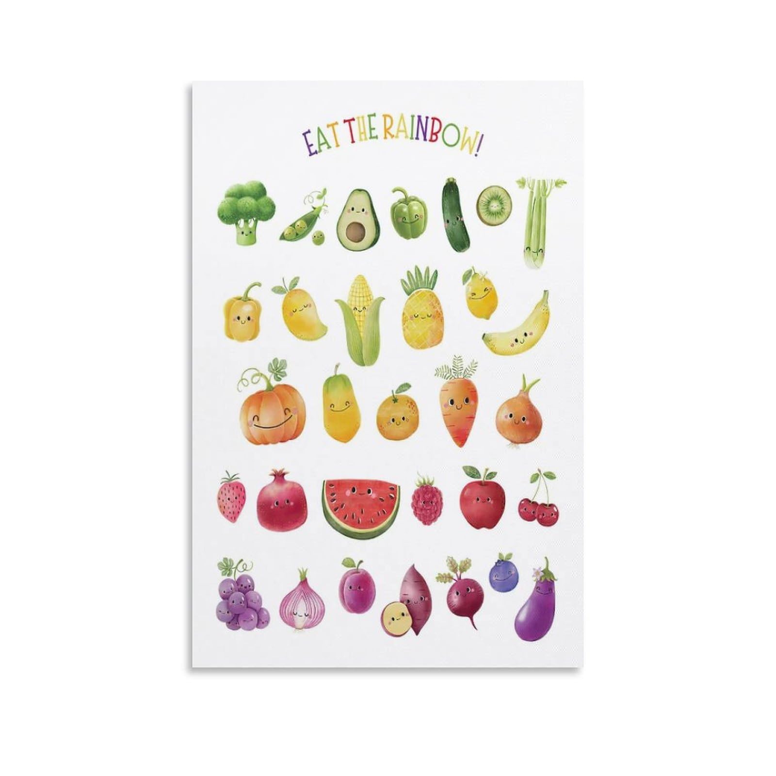 Cartoon Vegetables Eat The Rainbow Want Your Child To Eat More