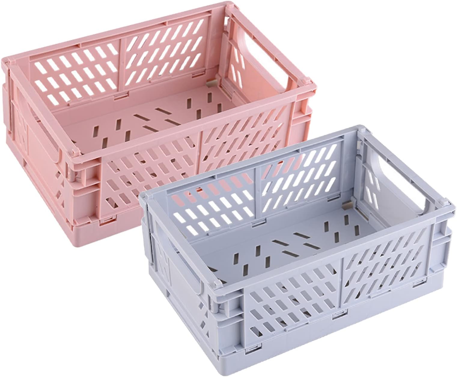 Pack of 2/3/4/5/6/7/8/10 Plastic Folding Storage Crate Box 32Lt ...