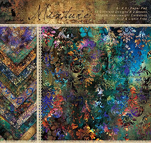 24 Cards Vintage Scrapbook Paper, 6″6″ Single-Sided Color Mix Nostalgic ...