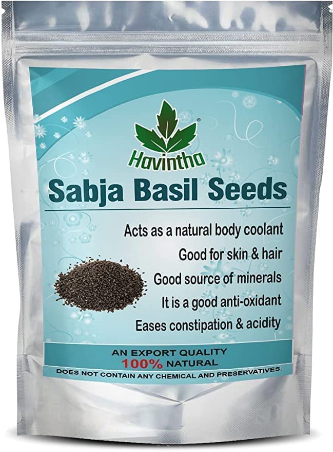 Amazon.com : CROV Sabja basil seeds for constipation diabetes heartburn ...