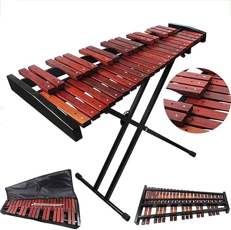 Amazon.com: MSHK 37 Note Wooden Xylophone Percussion, 3 Octaves with 2 ...