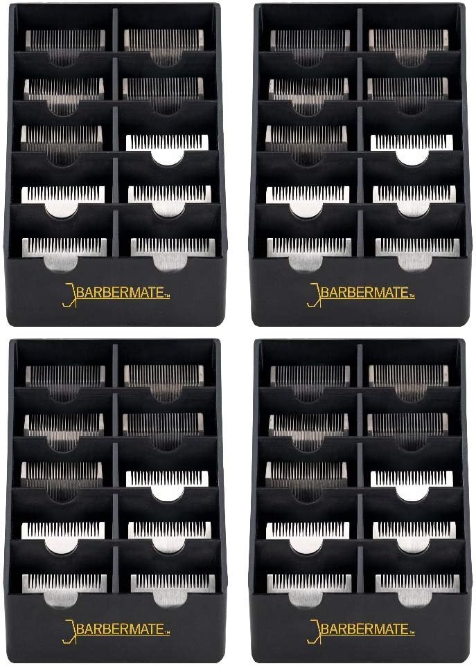 Amazon.com: 4 Pack BarberMate Blade Rack Storage Tray - Holds 10 ...
