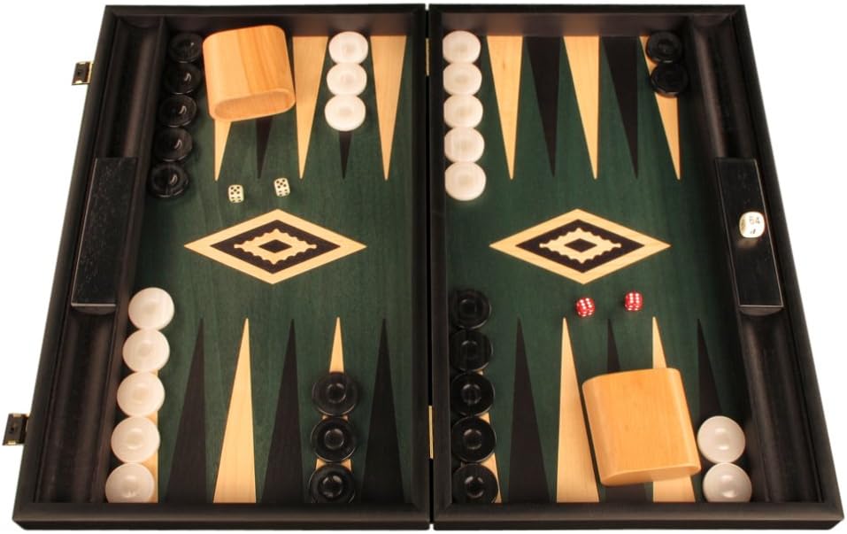 Amazon.com: Elegant Wood Backgammon Set - Board Game - Large, Black ...