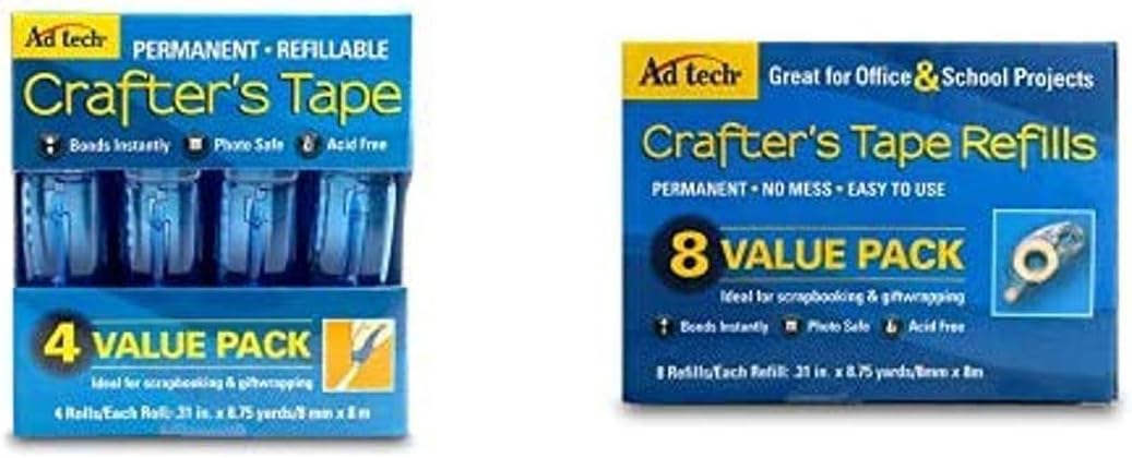 Amazon.com: Adtech Crafters Tape 4PK & Refill
