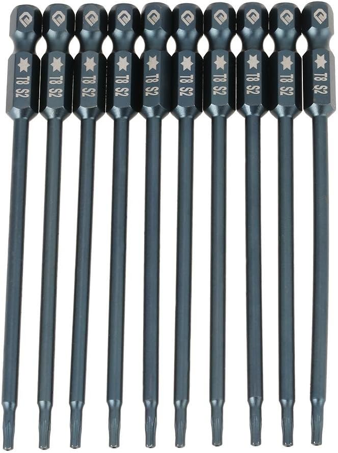 Hilitand 10 Pcs 100mm Long Torx Screwdriver Bits Set, S2 Alloy Steel 1/ ...