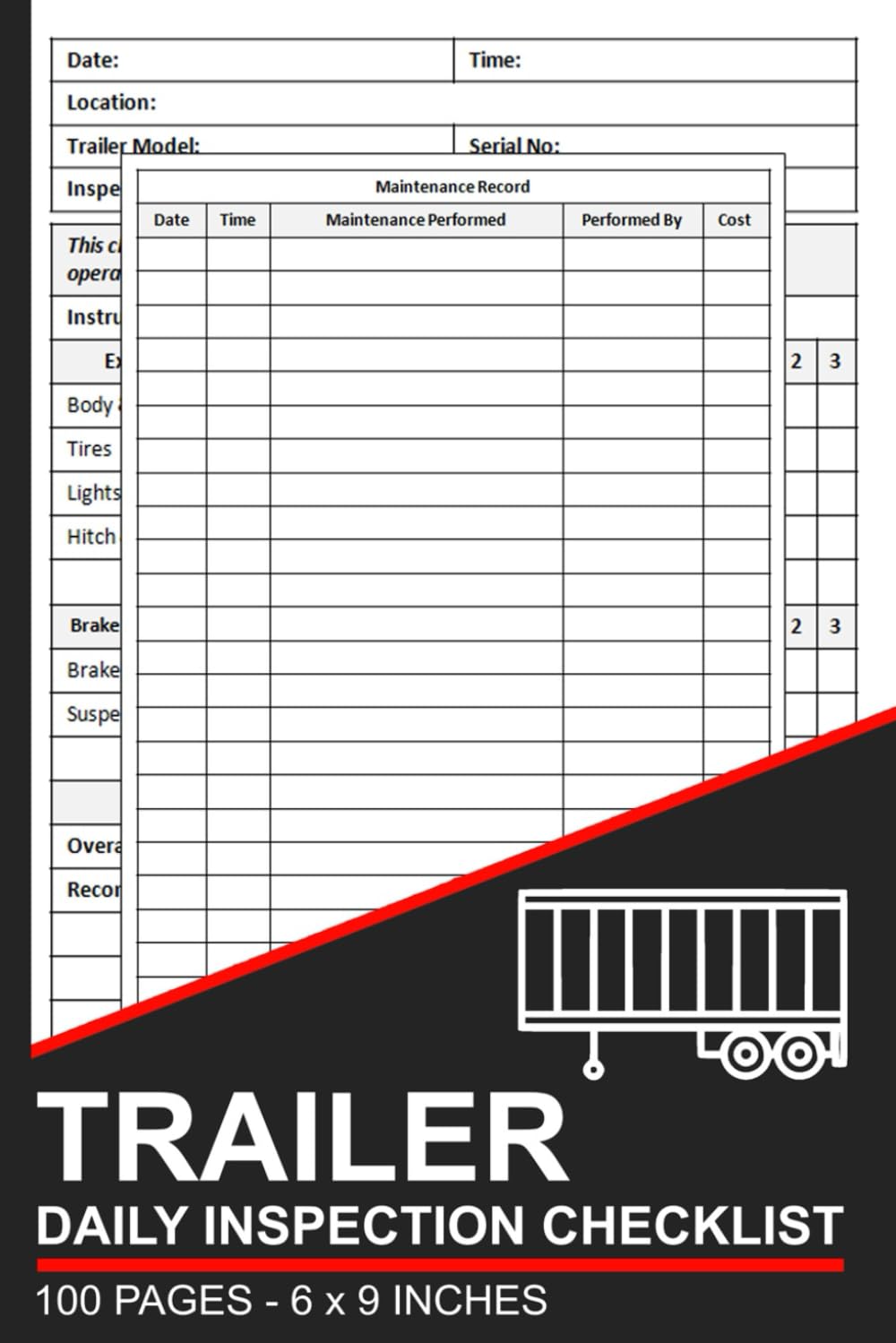 Trailer Daily Inspection Checklist: Trailer Pre-Trip Inspection Report ...