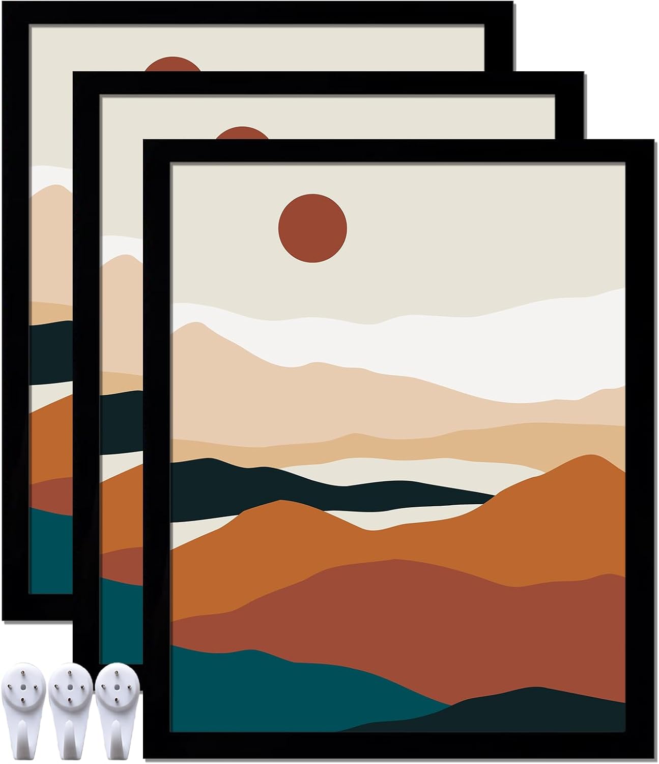 ijuerybai Black 9x11 Picture Frame Set of 3, High Transparent Frame for ...