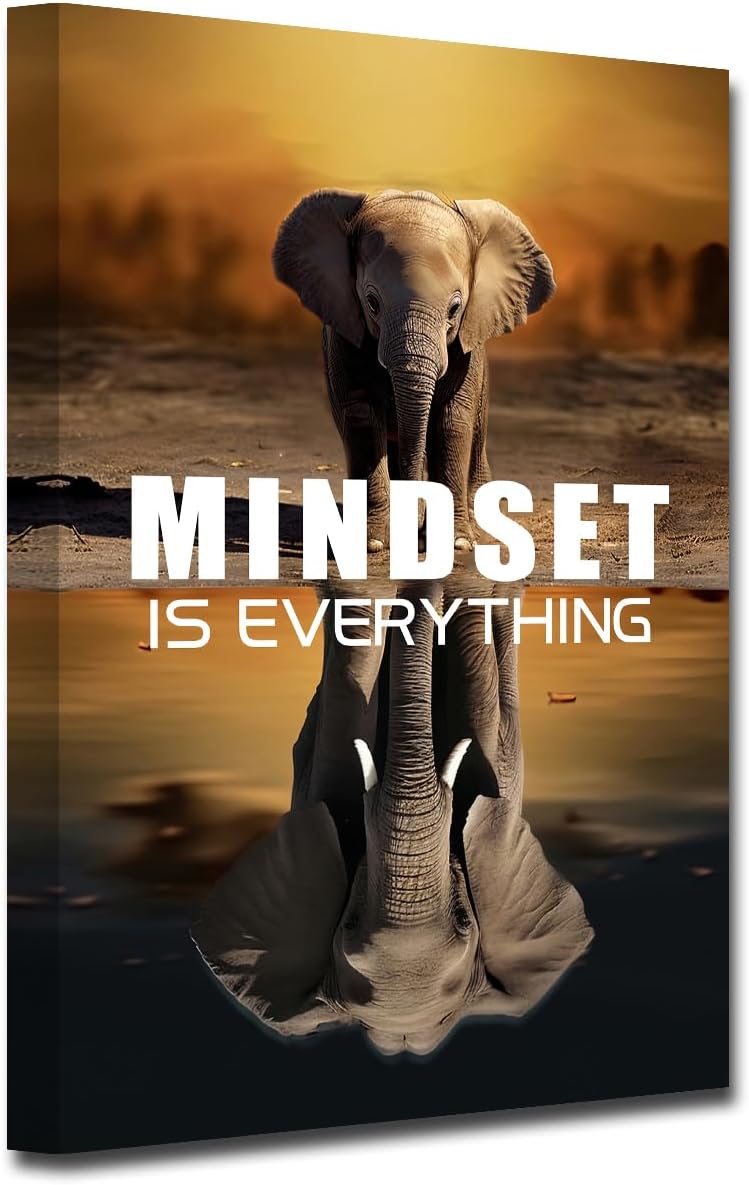 Amazon.com: CXHOSTENT Inspirational Wall Art Mindset Motivational ...