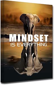 Amazon.com: CXHOSTENT Inspirational Wall Art Mindset Motivational ...