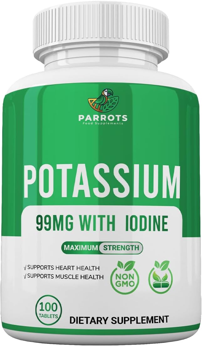 Amazon.com: Essential Potassium Supplement 99 mg (100 Capsules ...