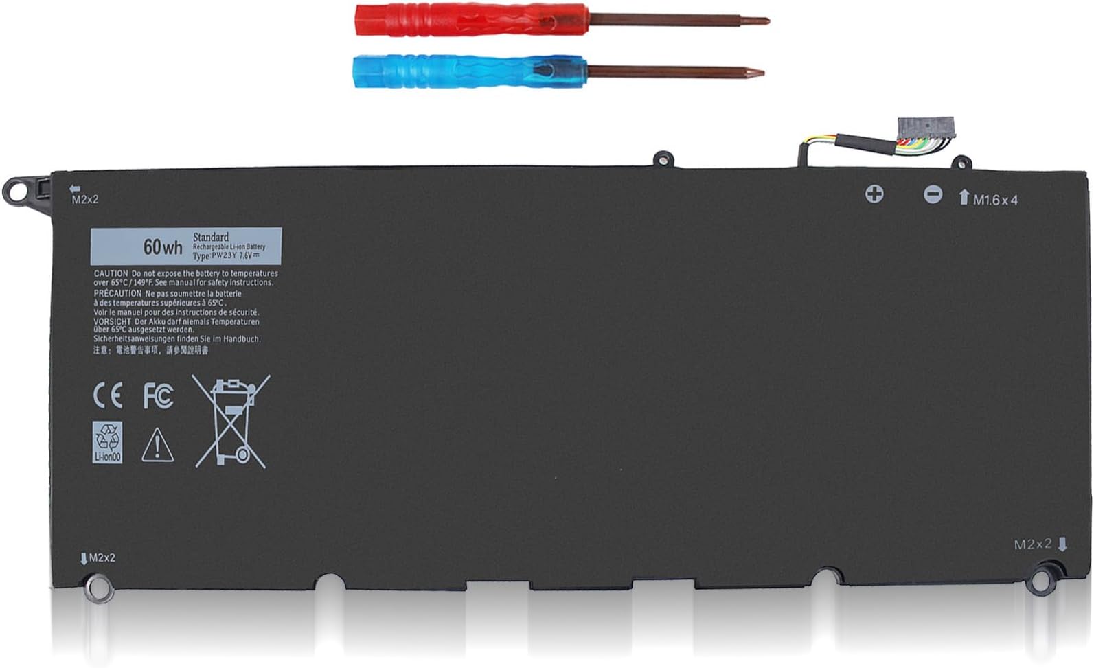 Amazon.com: PW23Y 0PW23Y Laptop Battery for Dell XPS 13 9360 P54G002 13 ...