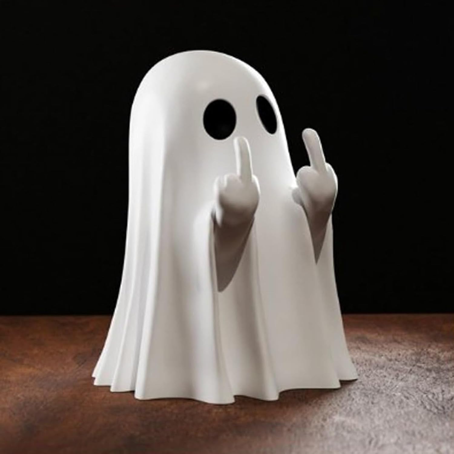 Middle Finger Cute Ghost Statue, Mini Ghosts Small Scary Ghost Figurines, Spooky Halloween Home ...