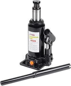 WilTec Hydraulic 6t Bottle Jack, Piston Car Jack with Slow down ...