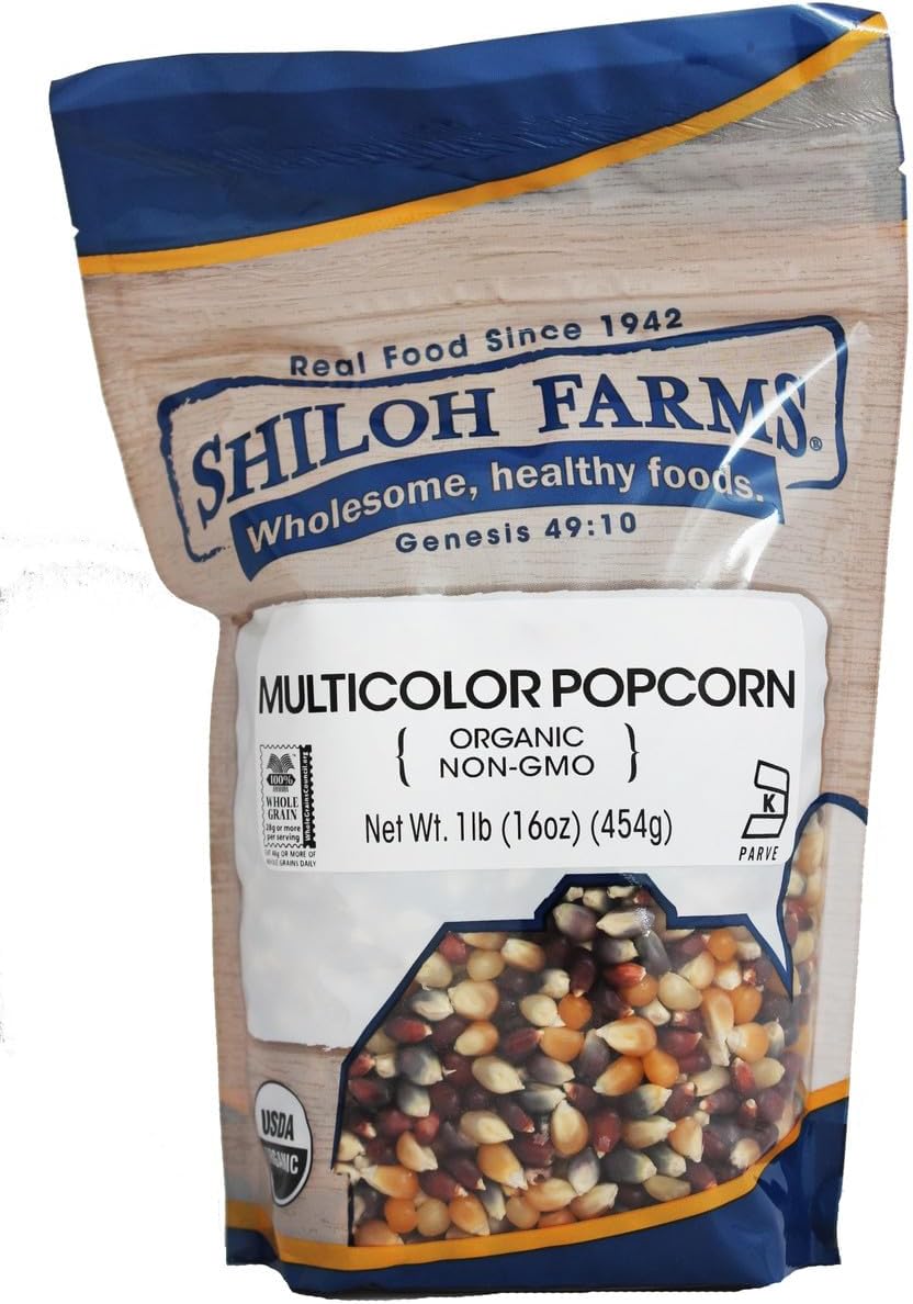 Amazon.com: Pure Living Organic SPROUTED Popcorn Kernels - 16 Ounce Bag ...