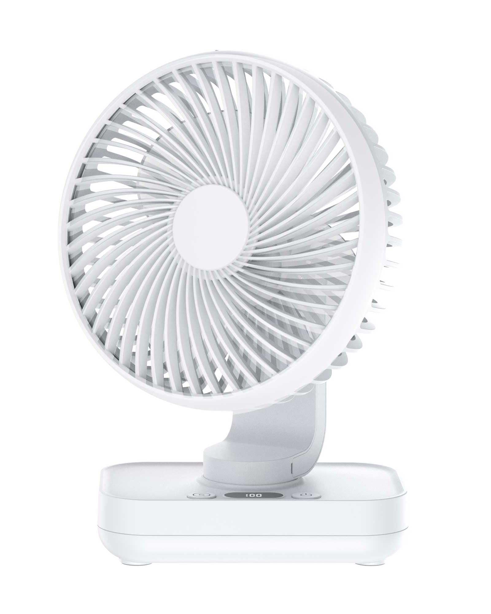 Jonyetech Auto Oscillating Rechargeable Desk Fan，4000mAh Battery ...