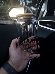 Amazon.com: Coolife 16 oz Book Lovers Coffee Glass Cups w/Lids Straws ...