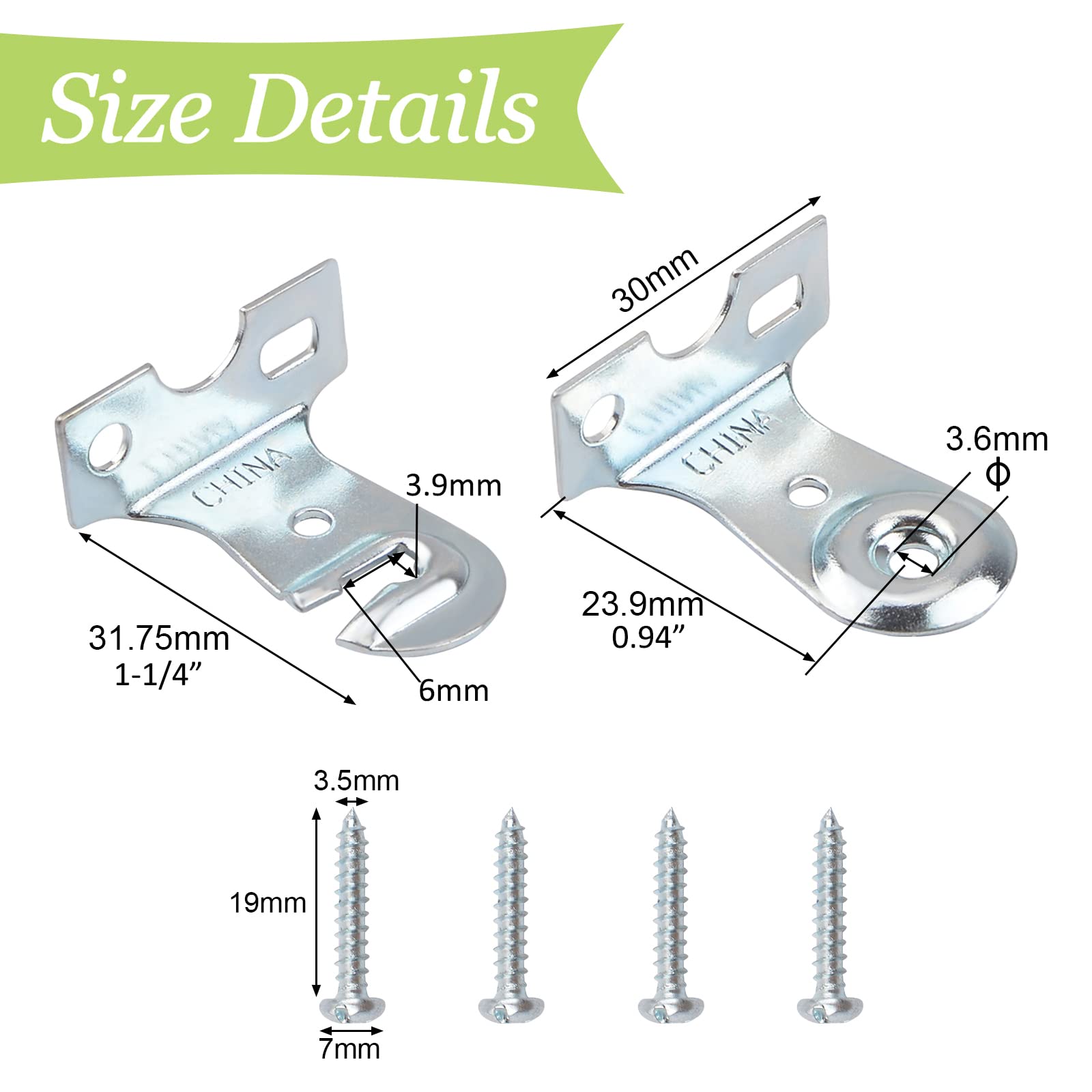 Metal Roller Shades Brackets Fixing Brackets 63mm Vintage Roller Blind
