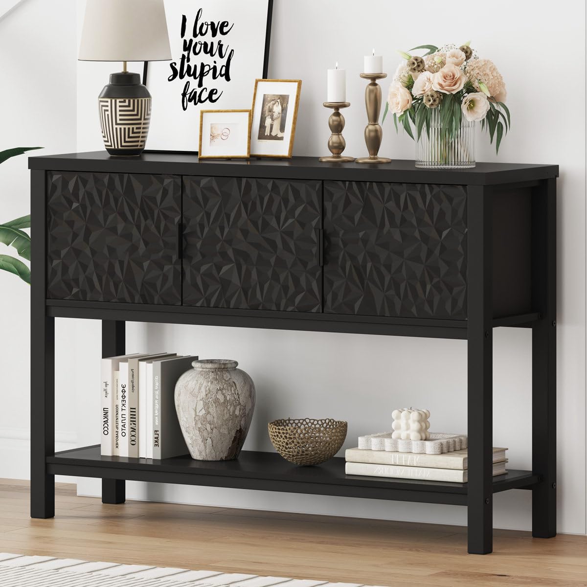 Amazon.com: FATORRI Console Sofa Table, Modern Entryway Table with ...