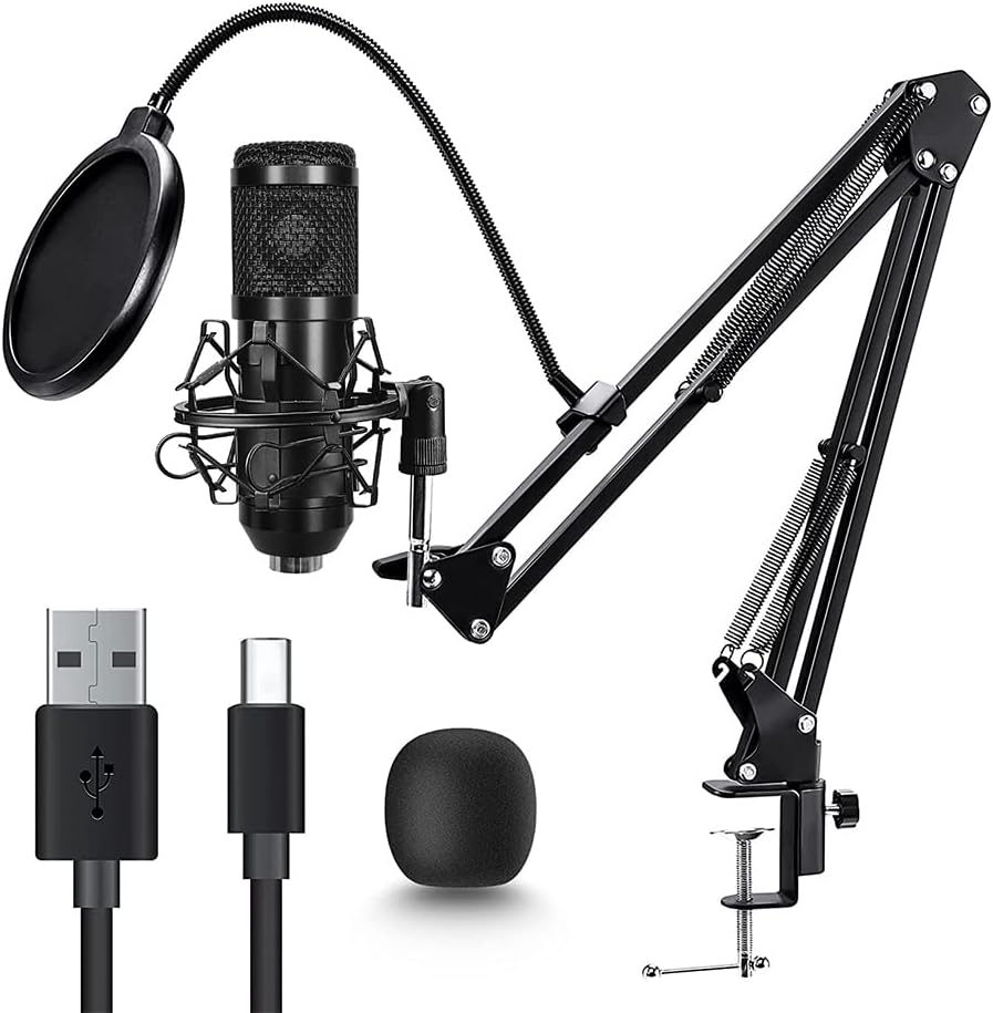 Amazon.com: Pyle USB Microphone Kit, Cardioid Condenser Mic with ...