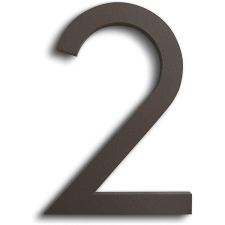 Amazon.com: Modern House Number - Red Powder Coat Coating - Modern Font ...