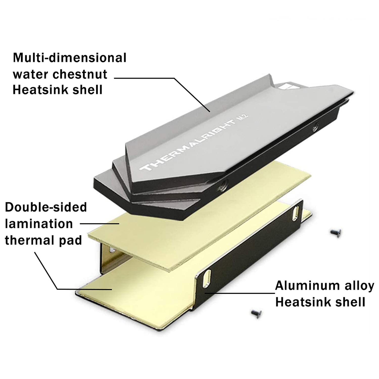 Snapklik.com : M.2 2280 SSD Heatsink Cooler, Double-Sided Heat Sink