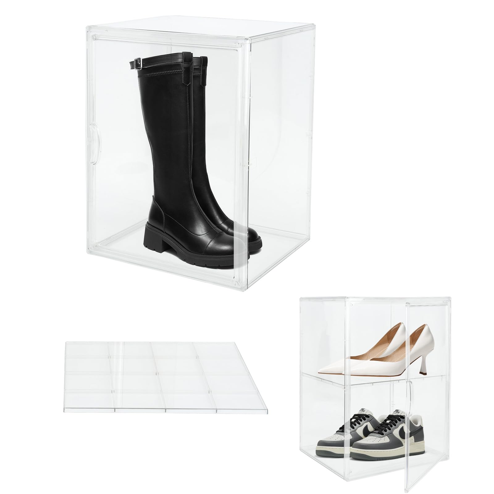 Snapklik.com : Clear Shoe Boxes XX-Large, Stackable Acrylic Display Box