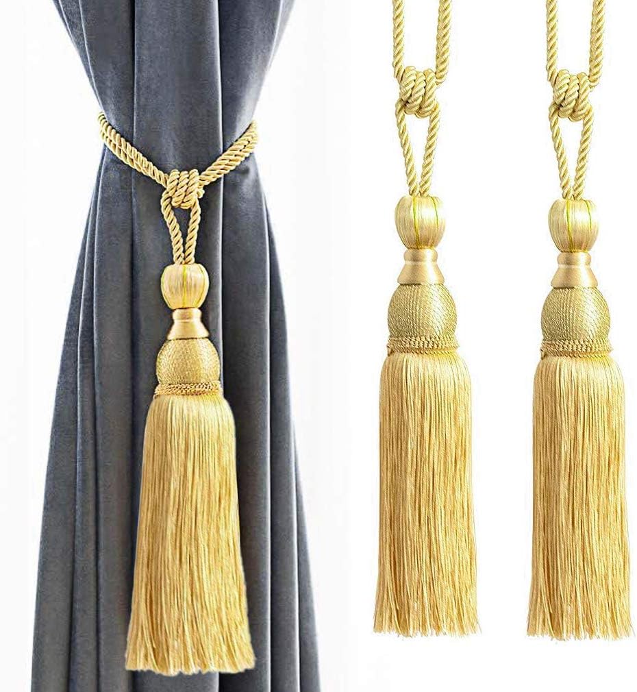 COOLPEEN Paire d'embrasses de rideaux tressées à la main pour rideaux ...