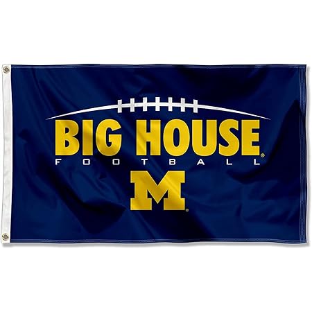 Amazon.com : Big House Michigan Large College Flag : Outdoor Flags ...