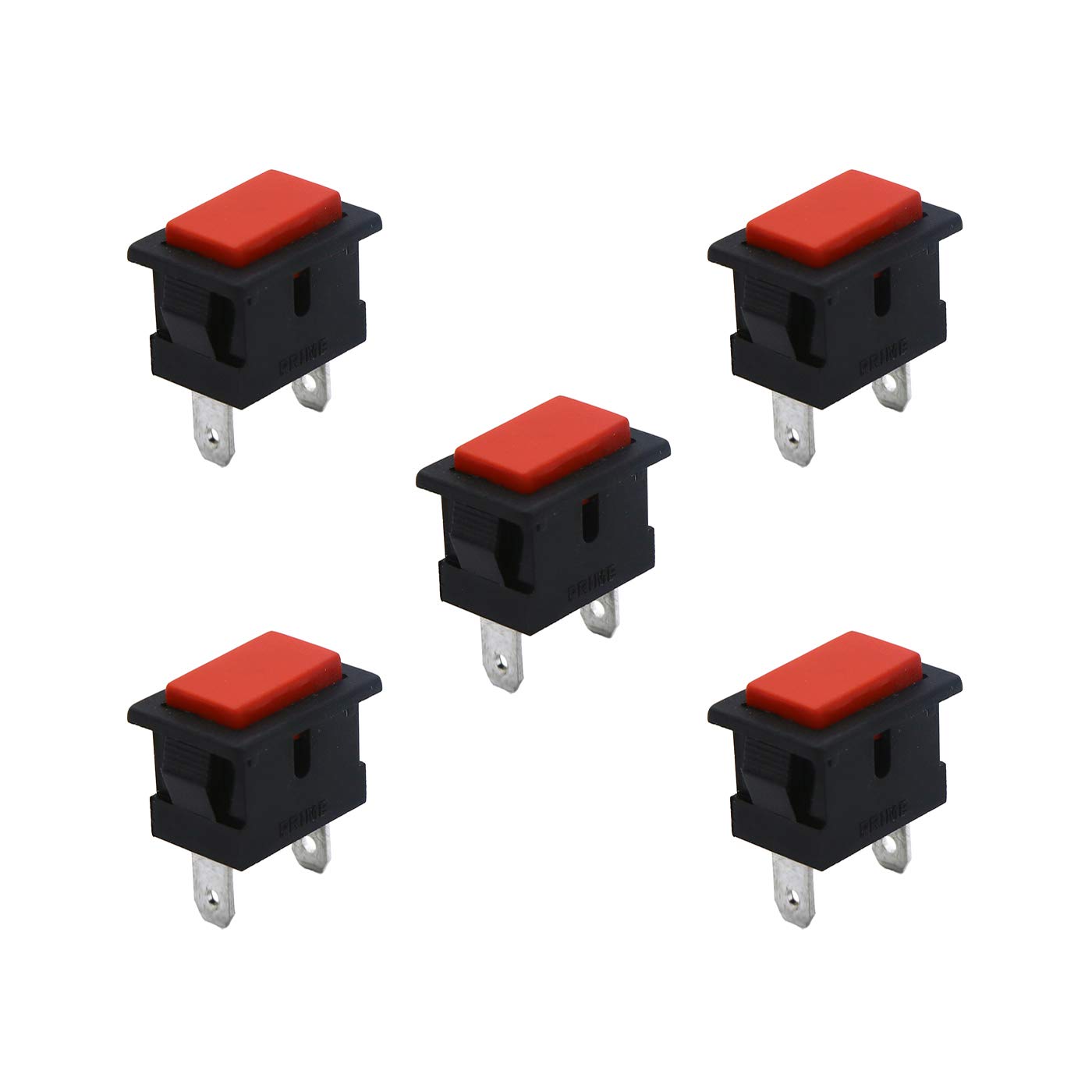 Electronic Spices 5 x Mini Red Rectangle Push Button Switch Momentary ...