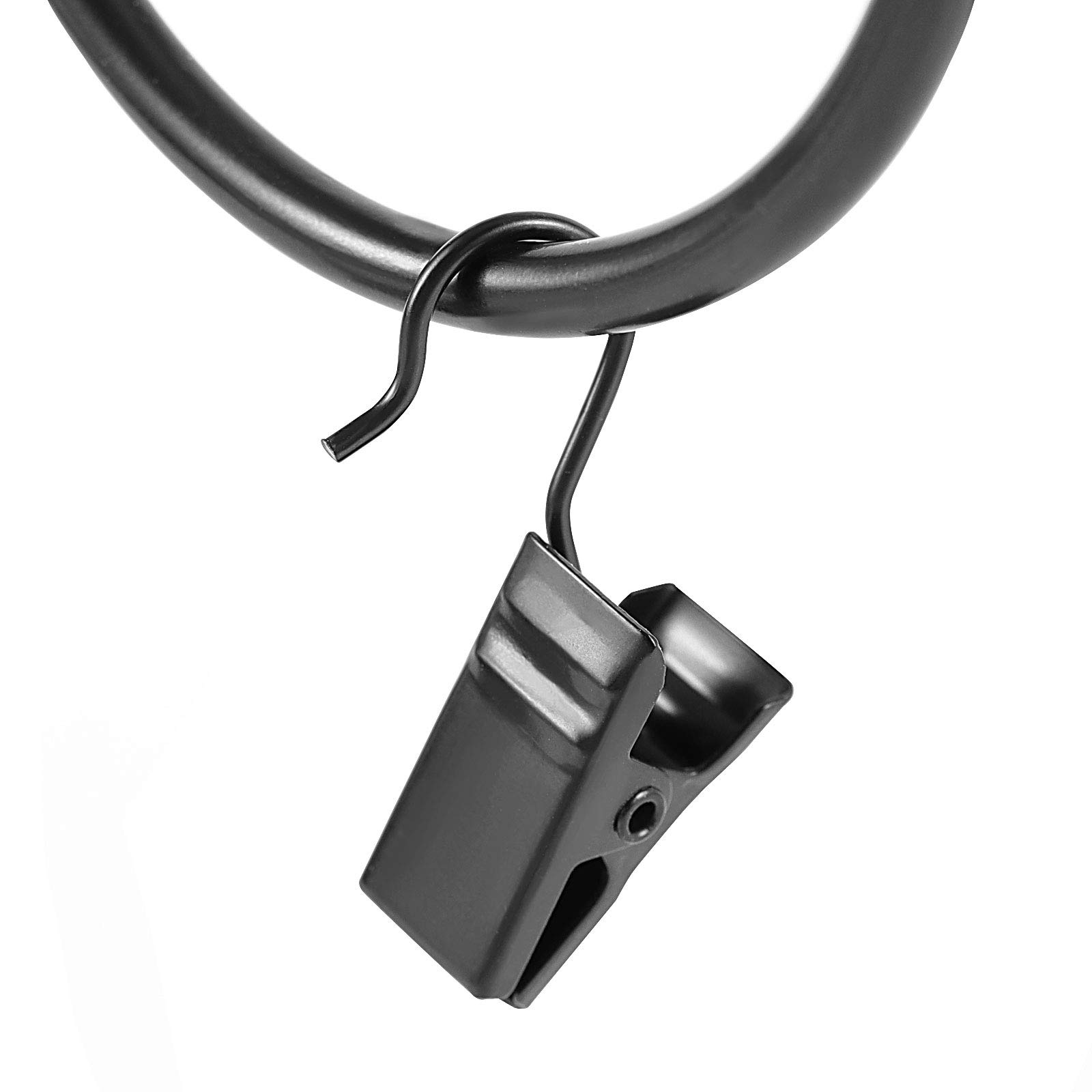 Black Curtain Rings 2 Classic Curtain Clip Rings, Set Of 10