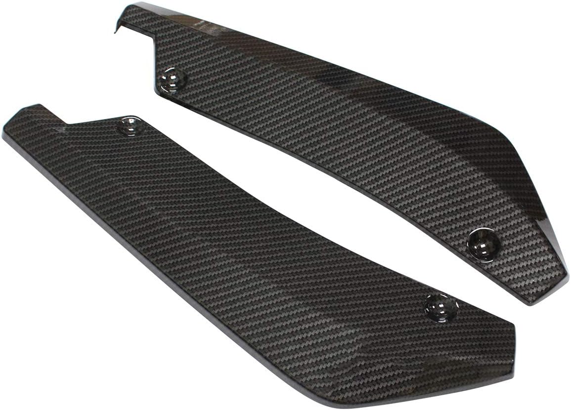 Amazon.com: NewYall Carbon Fiber Style Rear Bumper Side Fender Skirt ...